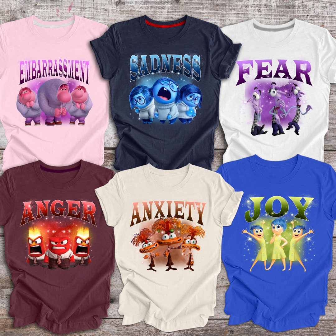 Inside Out Characters Costume, Inside Out 2 Shirt, Inside Out Group ...