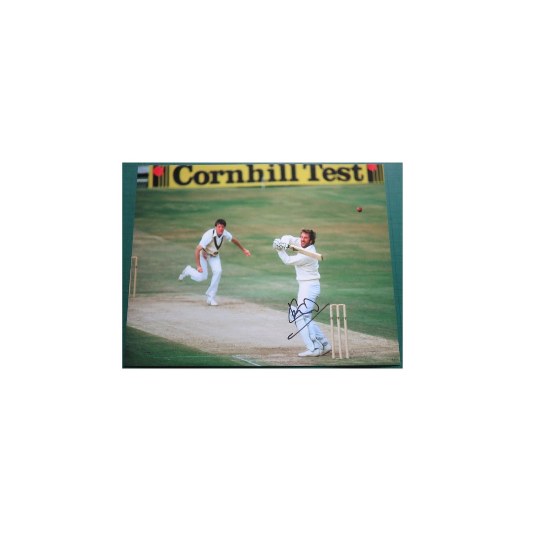 Sir Ian Botham Signed 1981 Ashes Cricket Photo With COA, AFTAL Member ...