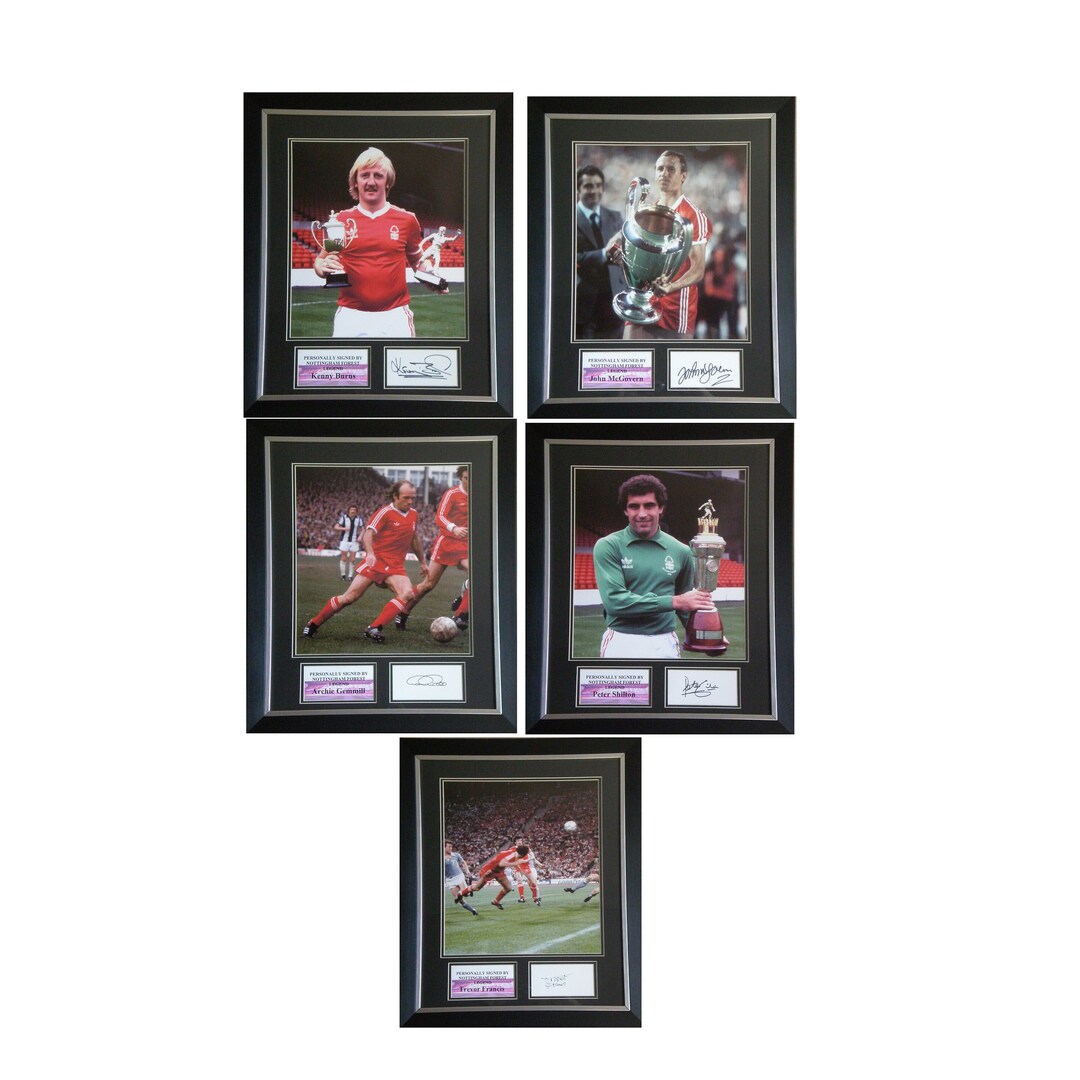 Nottingham Forest Legends Photo and Card Displays Framed Choice of 5 ...