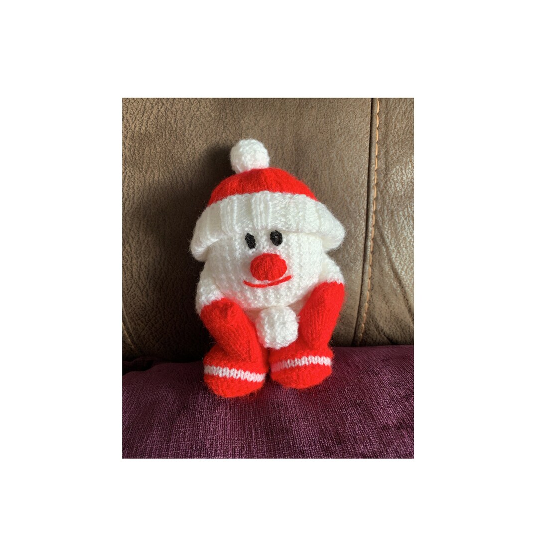 Stunning Hand Knitted Snowball and Bobble Hat Toy Teddy - Etsy