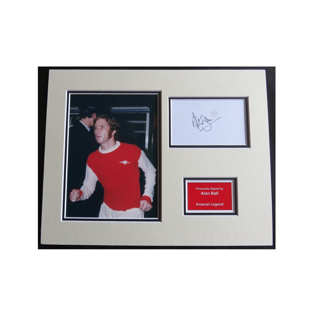 Alan Ball Signed Arsenal Mounted Display With COA, AFTAL Member England ...