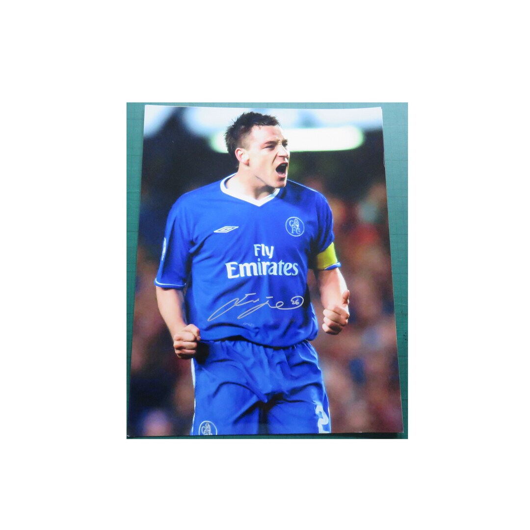 John Terry Signed Chelsea Large Photo With COA, AFTAL Member - Etsy