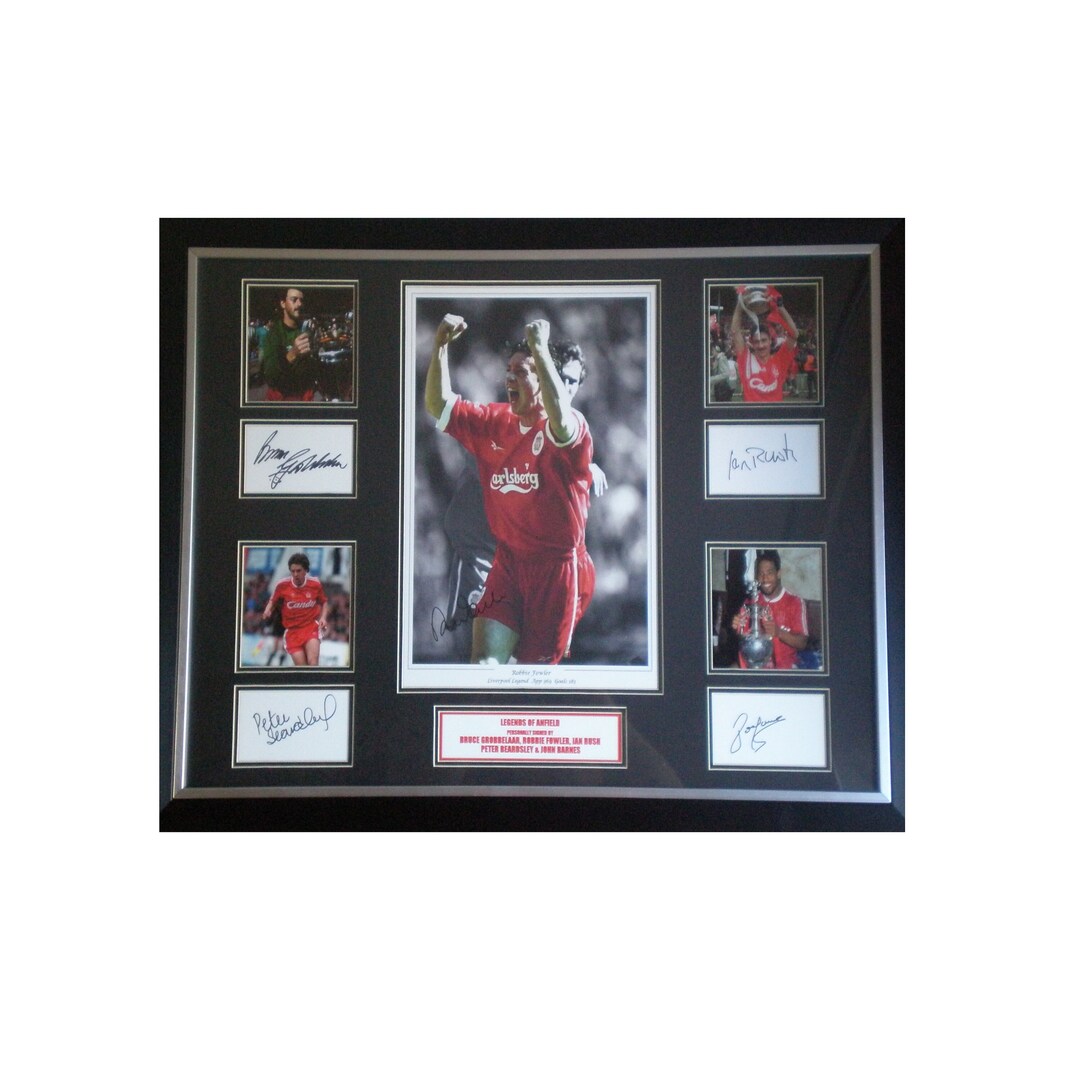 Liverpool Legends Card & Photo Display Framed Signed by Robbie Fowler ...