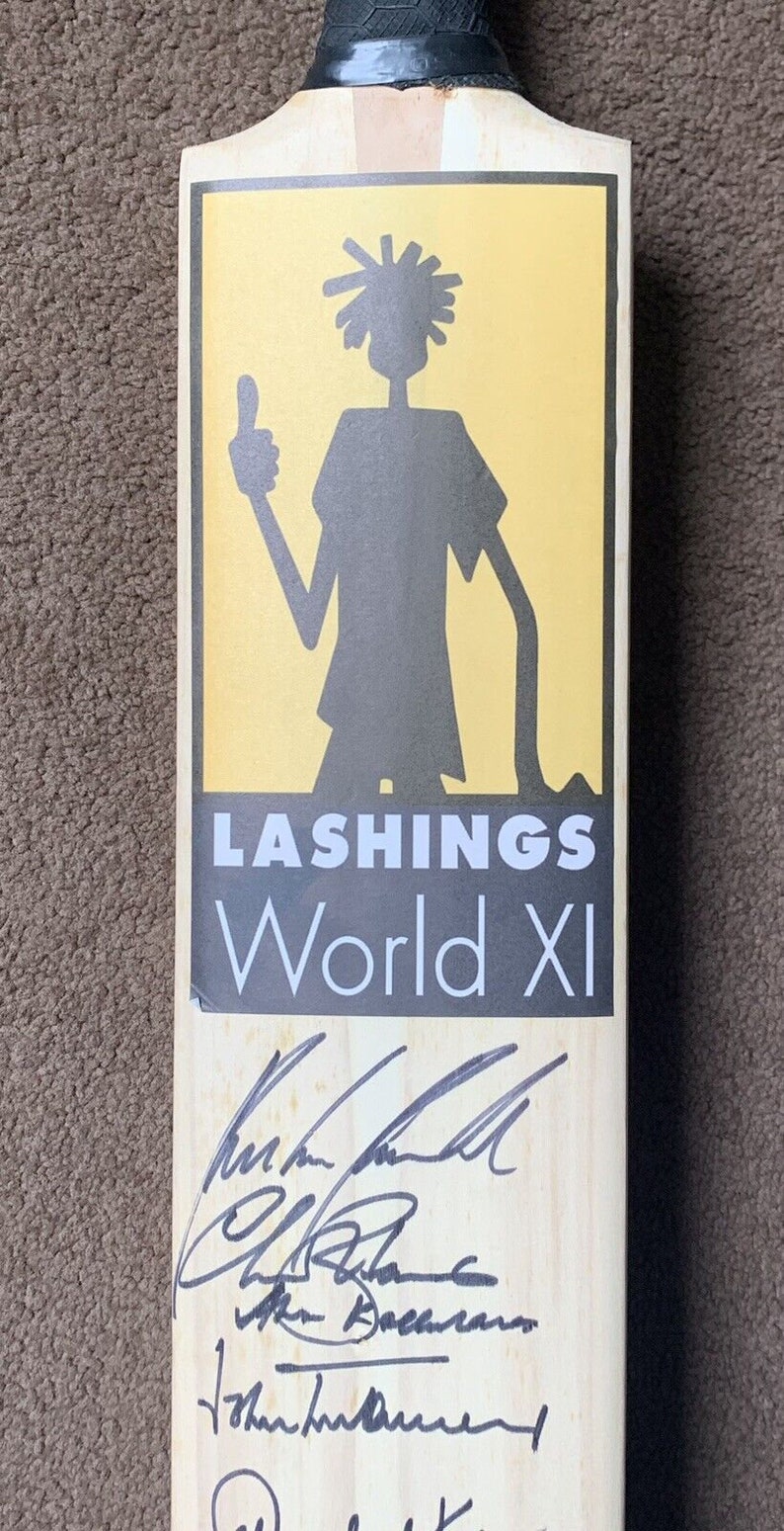 Multi Signed Lashings Cricket Bat With Sachin Tendulkar, Richie ...