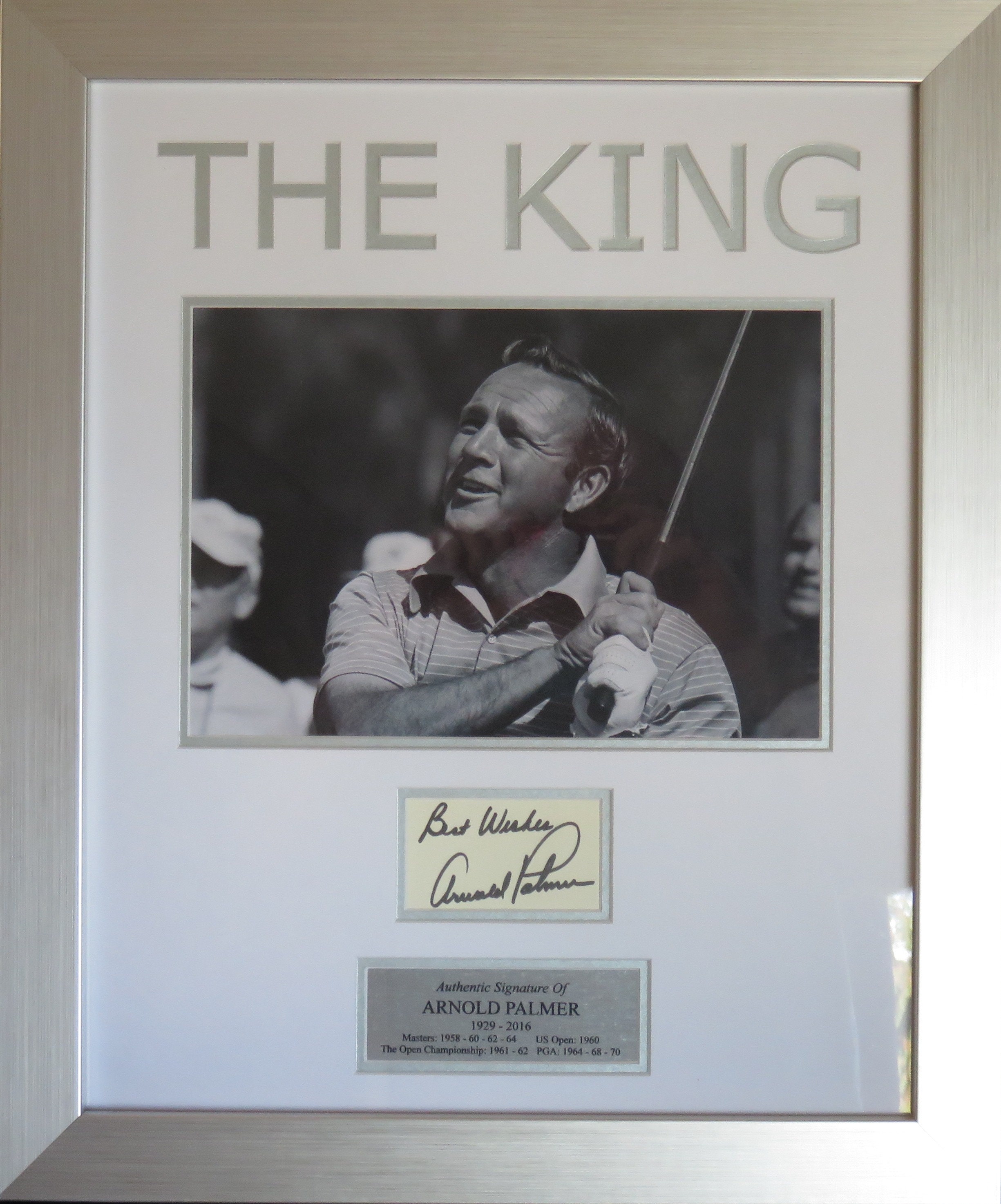 Arnold Palmer Signed Golf Card & Photo Display Framed COA Rare ...