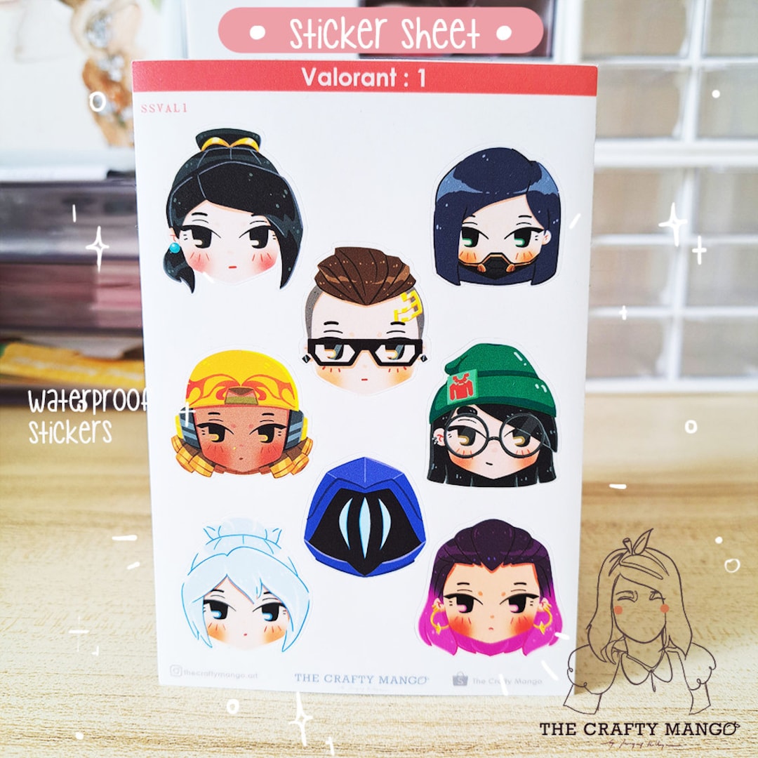 Valorant Gaming Chibi Sticker Sheet Game Stickers - Etsy