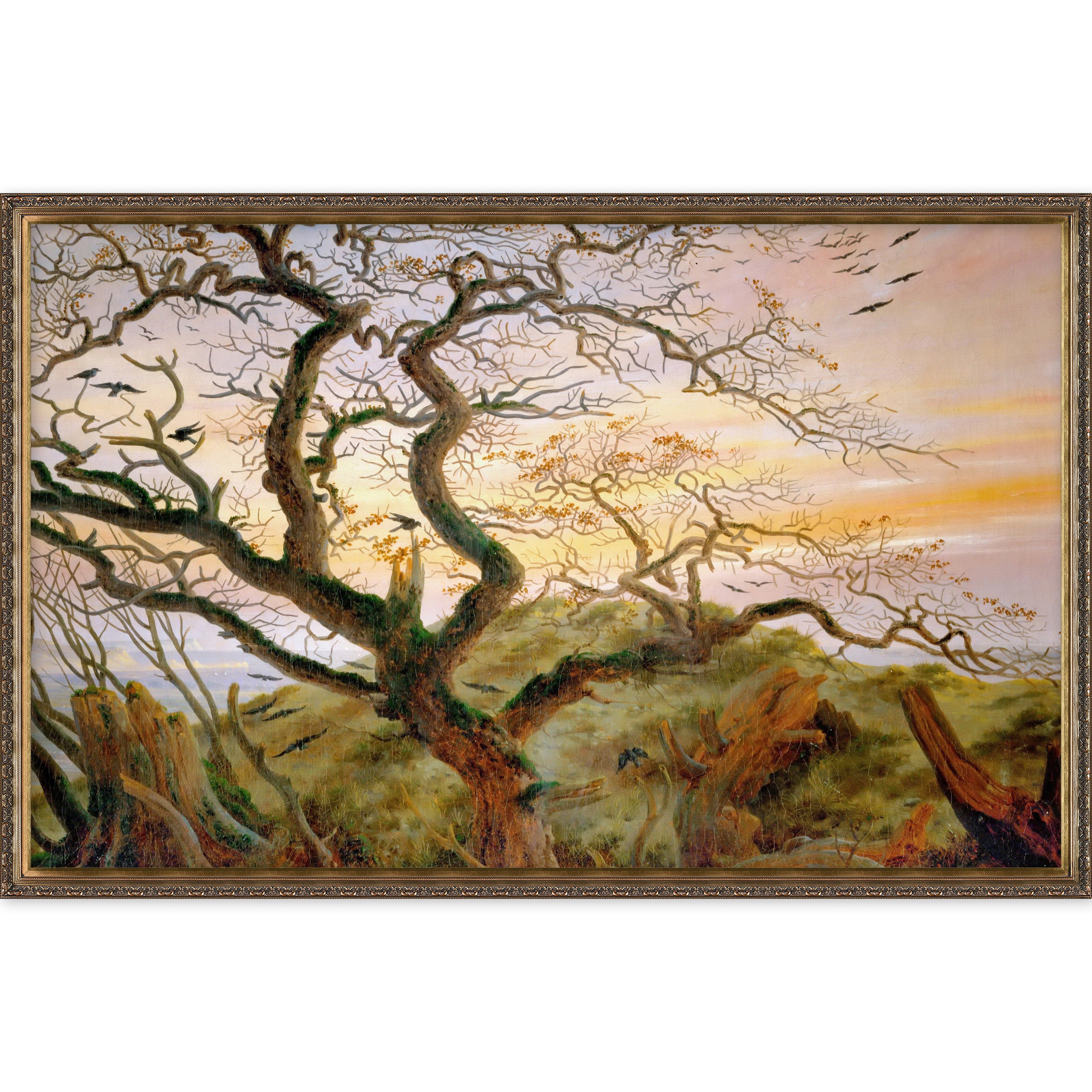Motorized TV Cover With: the Tree of Crows by Caspar David Friedrich - Etsy