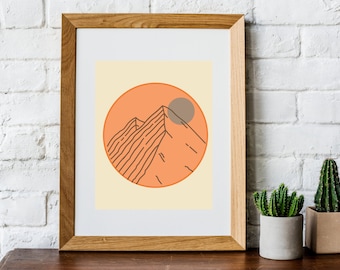 True Colours Abstract Landscape Art Print - Etsy