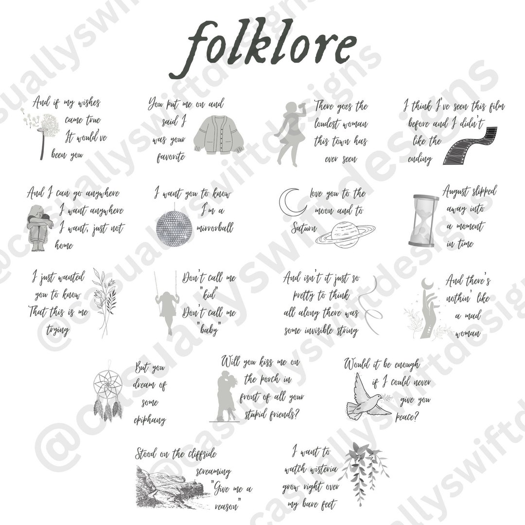Folklore Poster | Folklore Album Digital Art | Taylor Swift Merch ...