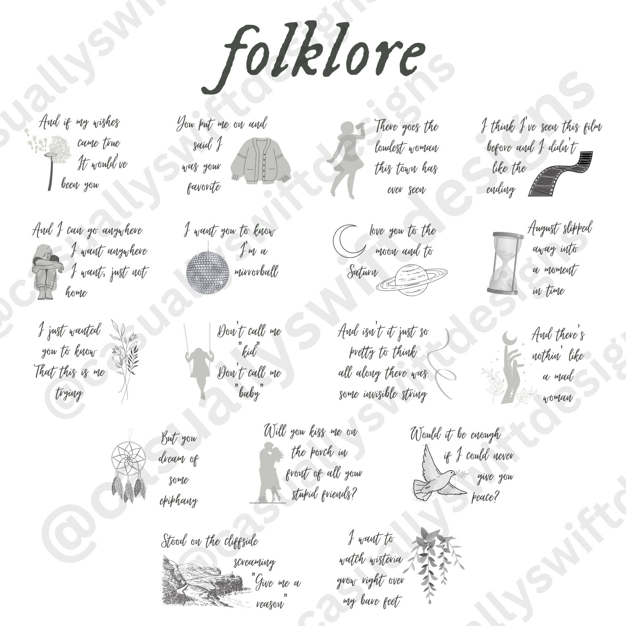 Folklore Poster | Folklore Album Digital Art | Taylor Swift Merch ...