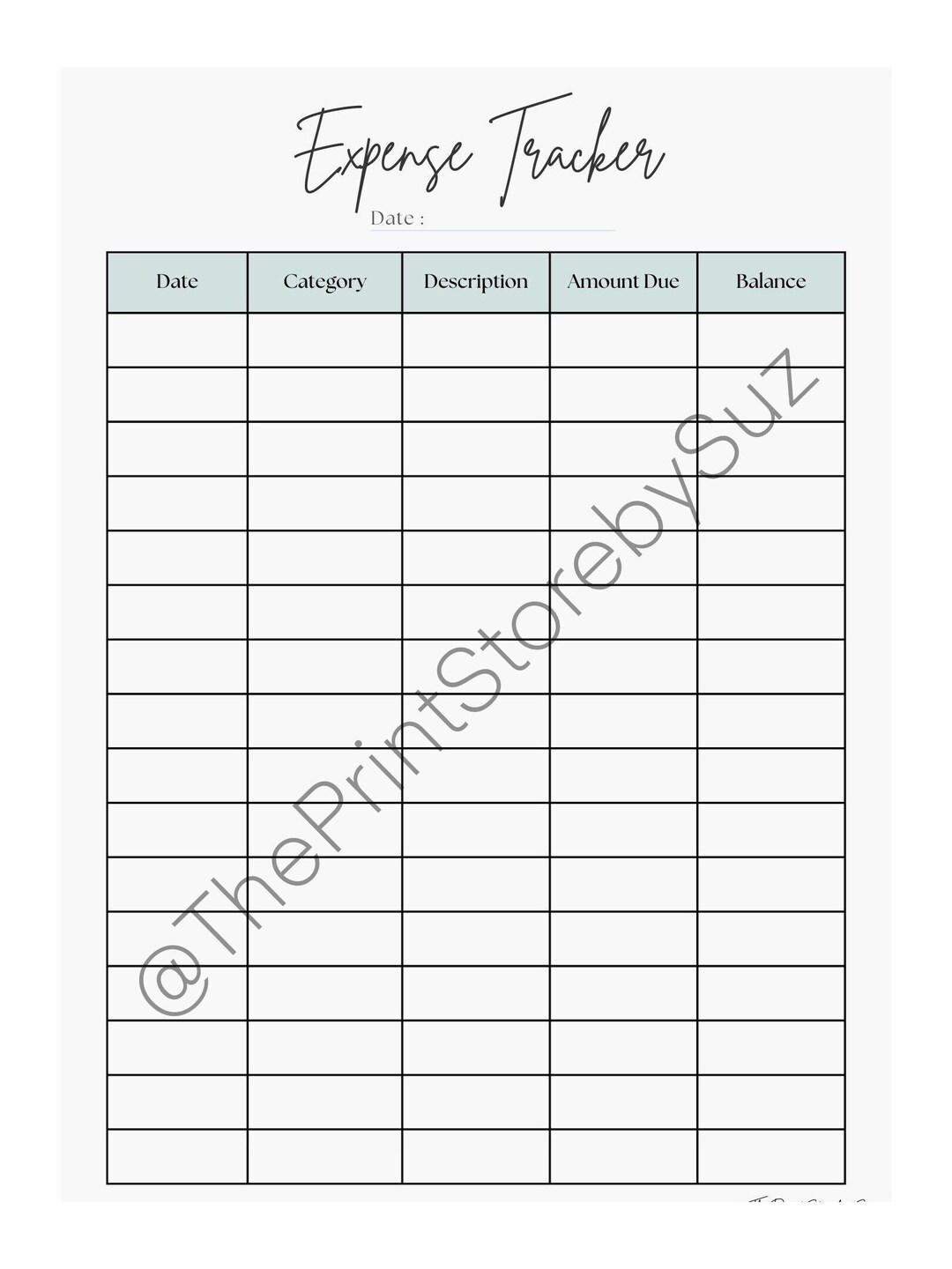 Digital Monthly Expense Sheet! Printable, A4 Budget Printable, Monthly ...