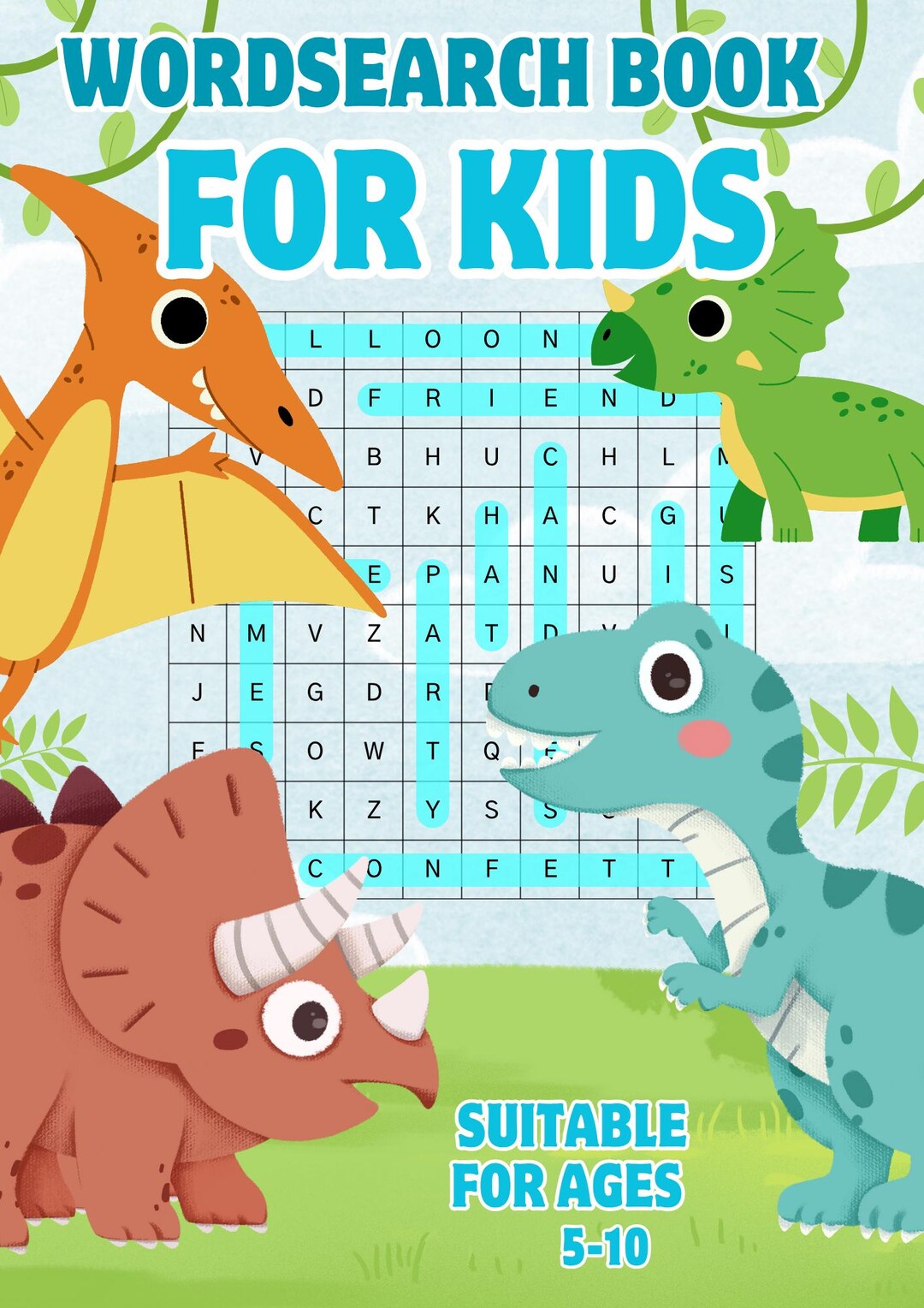 Kids Word Search Activity Book | Printable Word Puzzle for Children ...