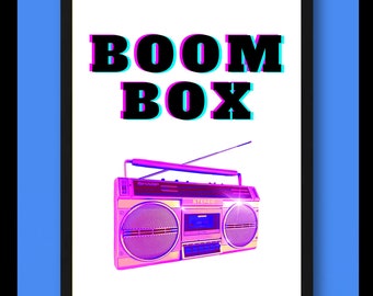 Vintage Poster Bedroom Wall Art Boom Box Poster Retro Wall Art - Etsy