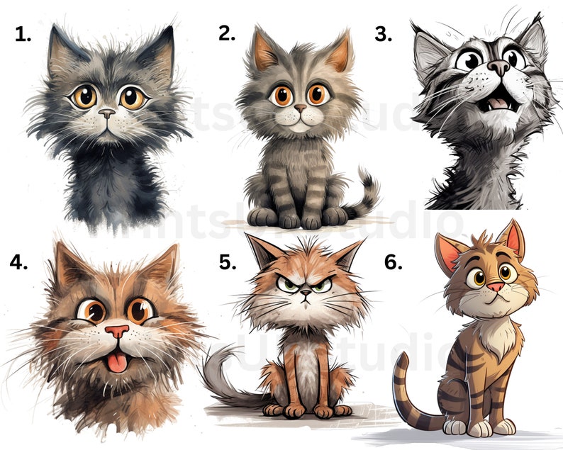 Tabby Cat Clip Art, 12 High Quality Transparent Background PNG, Digital Download, Commercial Use ...