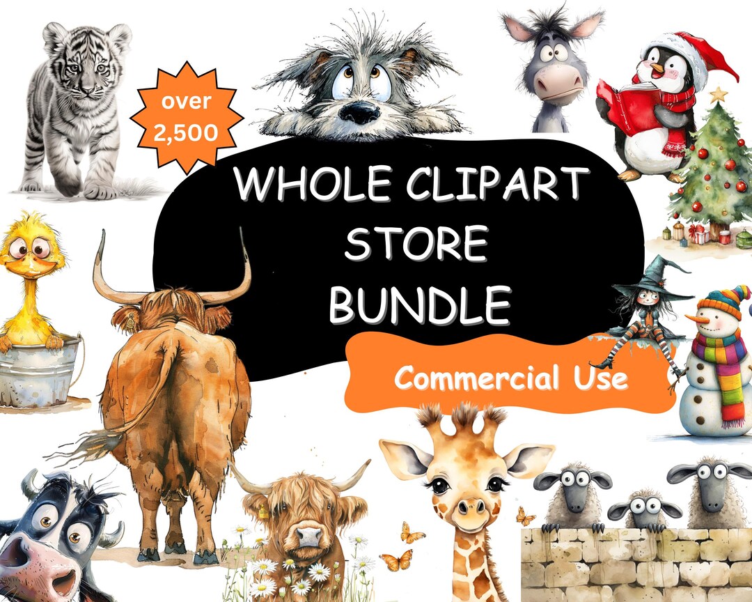 Whole Shop Clipart Mega Bundle, Entire Clipart Store Lifetime Access ...