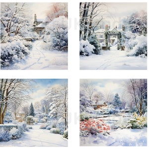 Winter Garden Clipart, 20 High Quality PNG, Digital Download ...