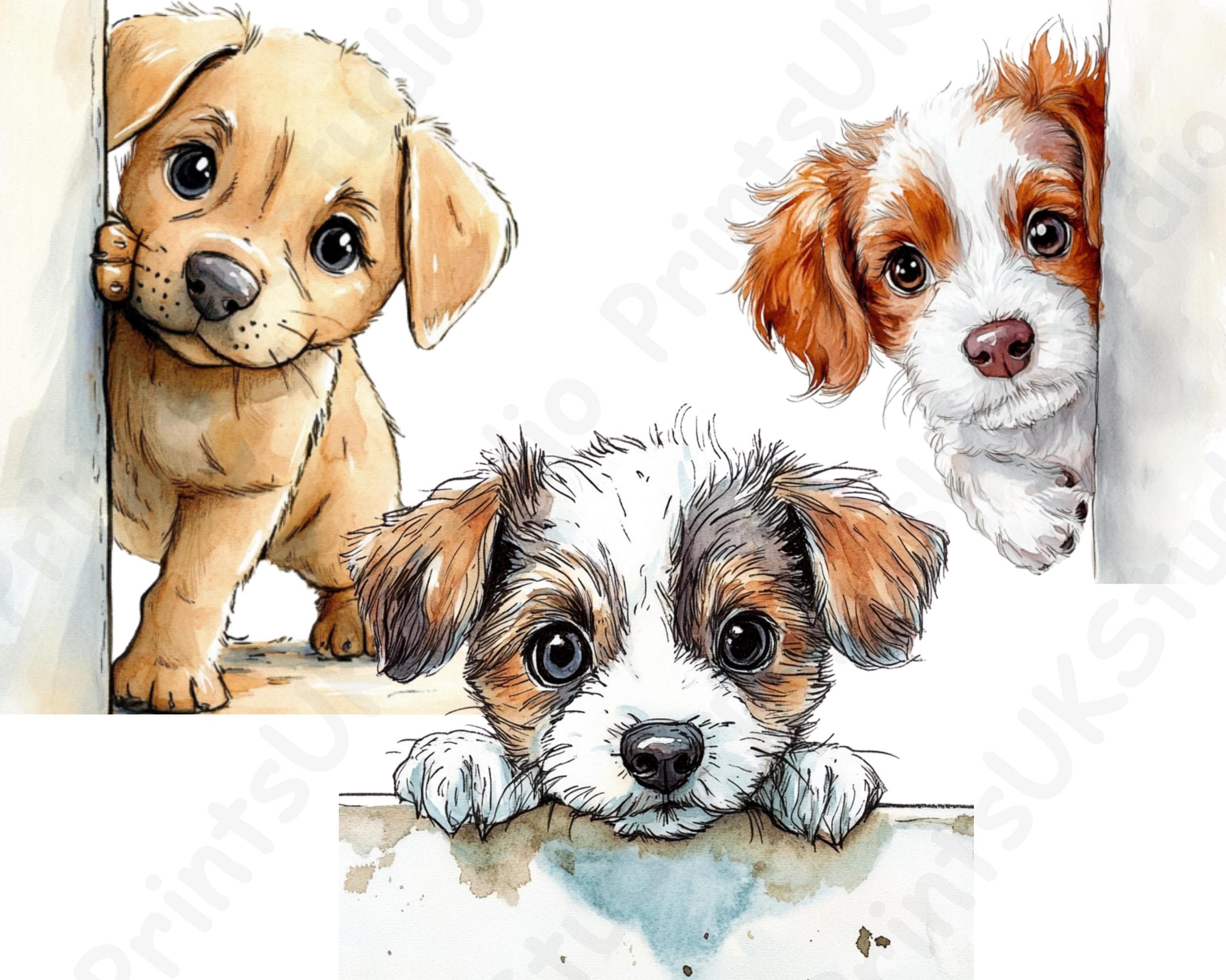14 Cute Puppies Clipart, Quirky Animal Images, Fun Cartoon Puppy Dogs ...
