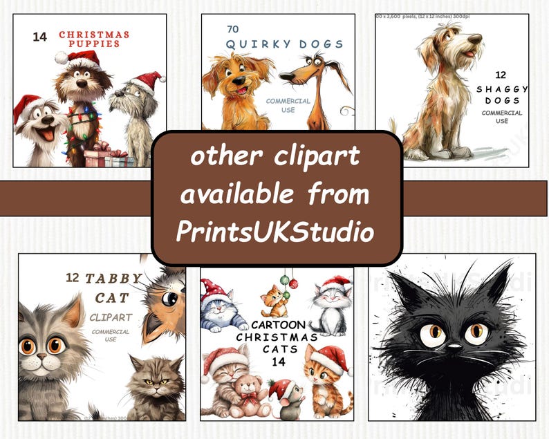 Watercolor Quirky Dog Clipart Bundle, Transparent PNG (digital Download ...