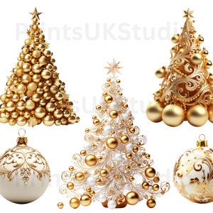 Gold Christmas Clip Art, 30 High Quality Transparent Background PNG ...