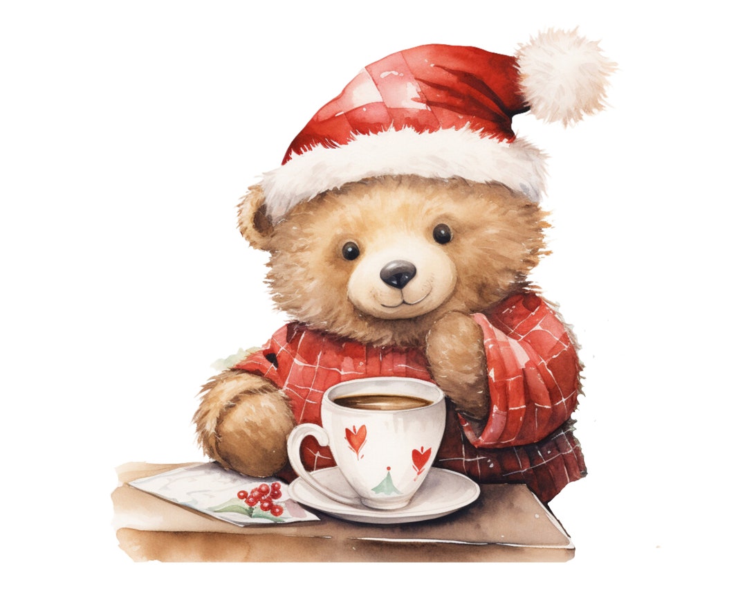 Christmas Teddy Bear Clip Art, 15 High Quality Transparent Background ...