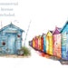 Beach Hut Clipart, 12 PNG Watercolour Images of Seaside Beach Huts ...