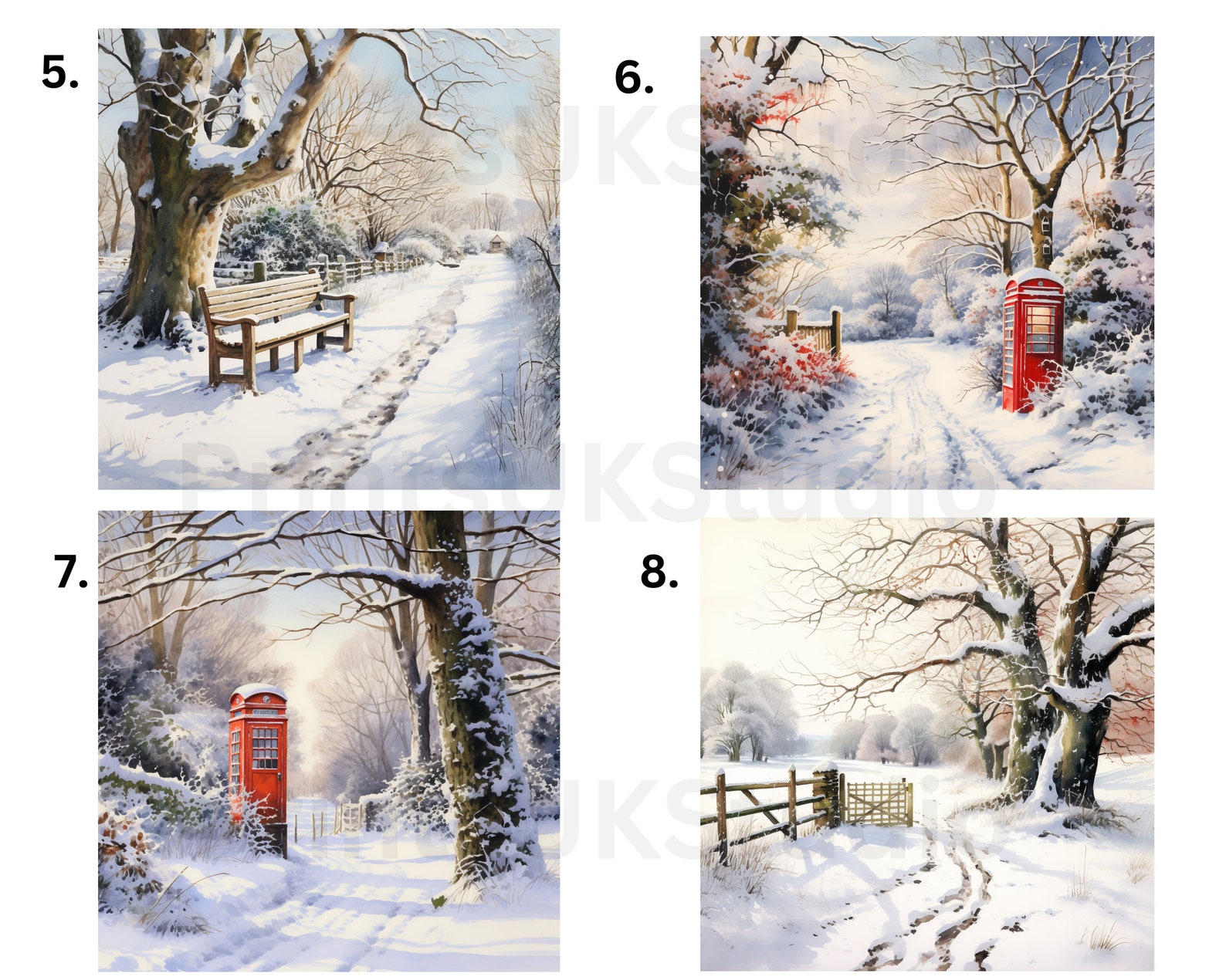 Winter Landscape Clipart, 12 High Quality Transparent Background PNG ...