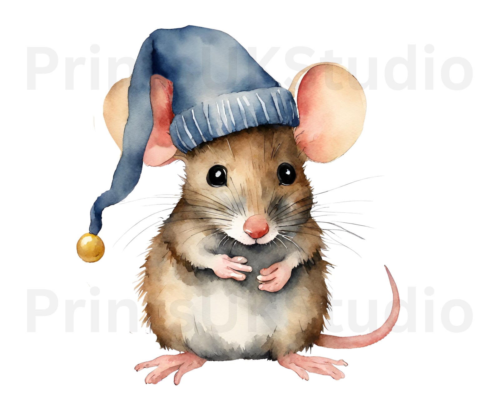 Watercolour Christmas Mice Clip Art, 14 High Quality Transparent ...