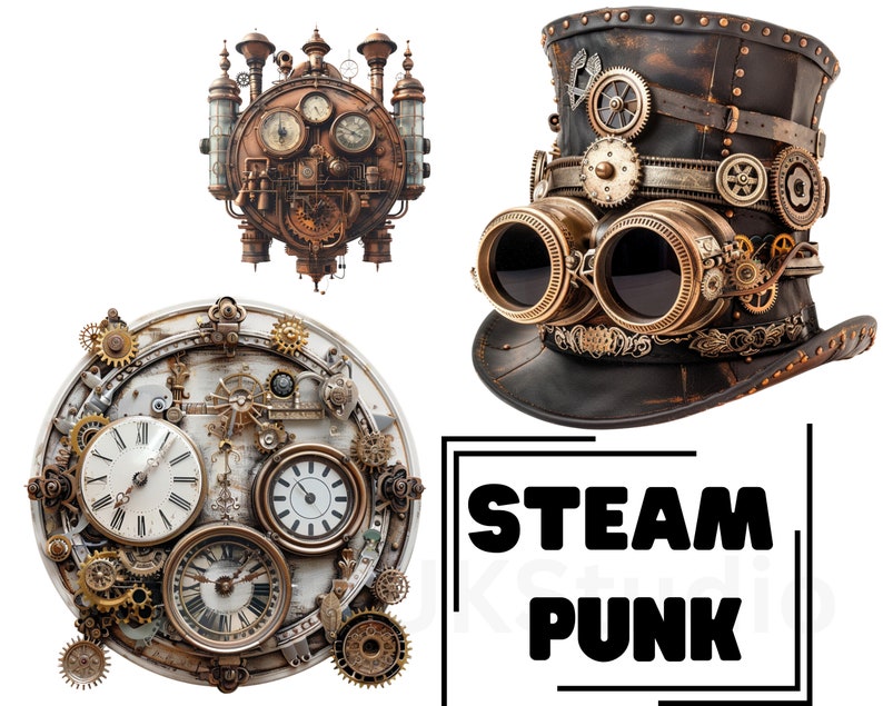 Clipart Steam Punk, 14 PNG Transparent Background Images of Steampunk ...