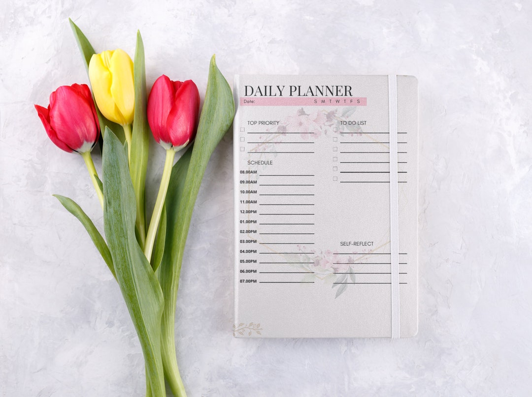 Cute Daily Planner , Printable Download Planner , Flower Daily Planner ...