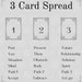 3 Card Spread // Beginner Tarot Spread // Daily Read // Oracle Spread ...