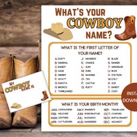 Cowboy Name - Etsy