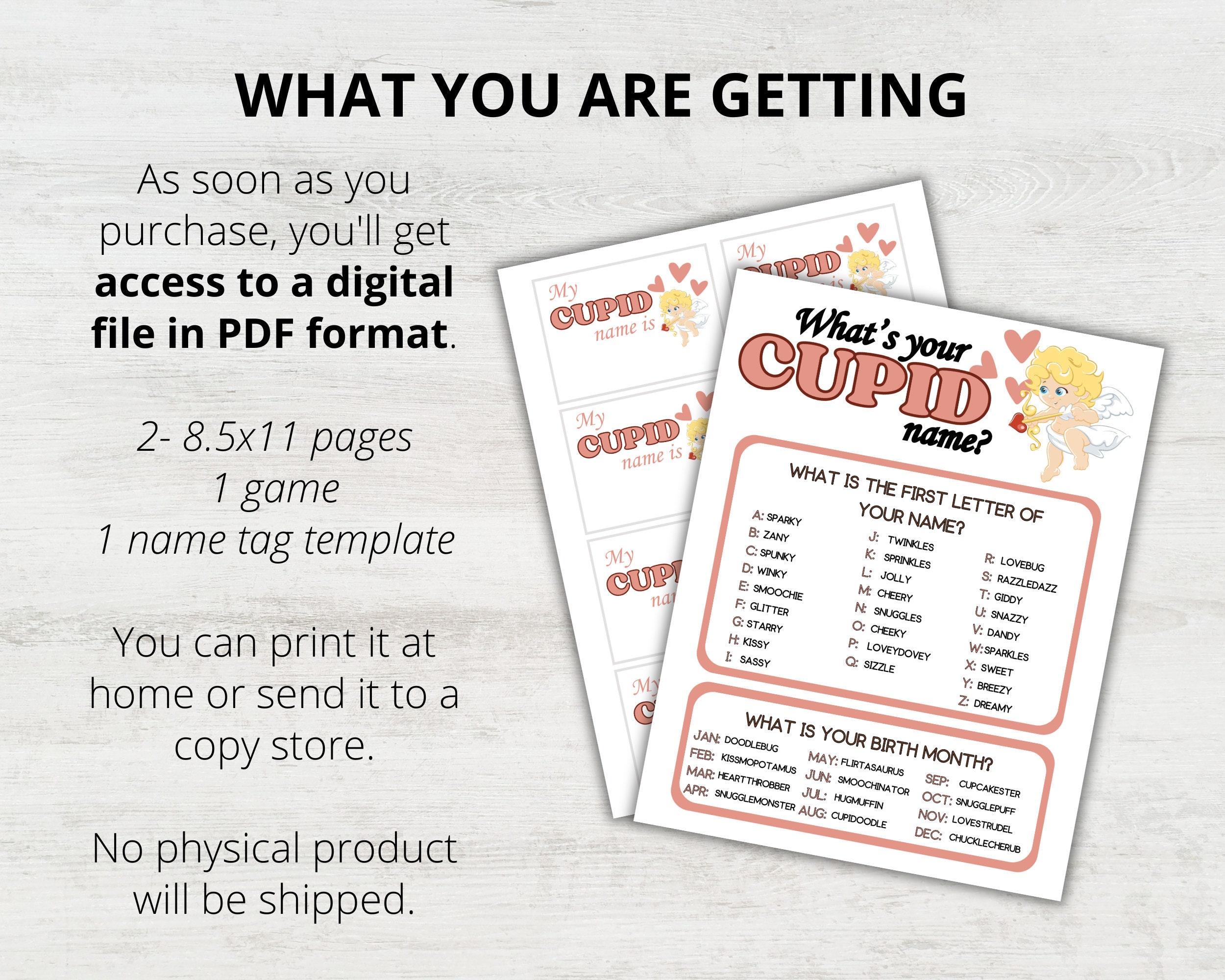 Cupid Name Game Printable, What's Your Cupid Name Game, Name Generator ...