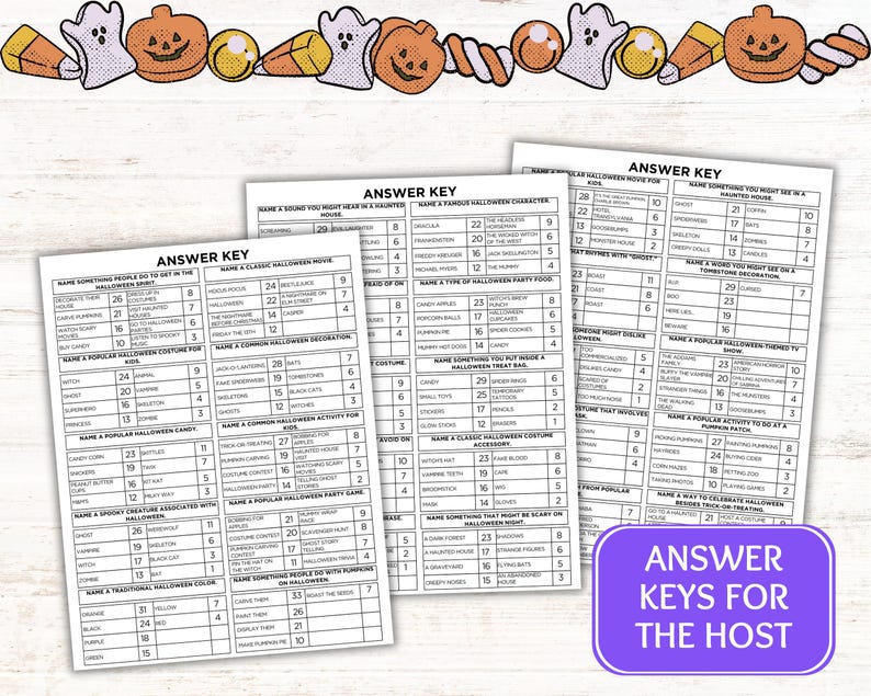 Halloween Friendly Feud Game Show, Halloween Games for Adults ...