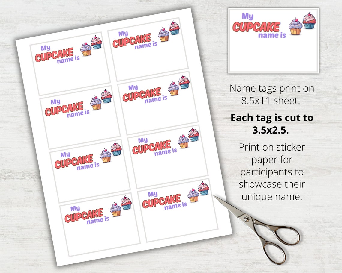 Cupcake Name Game Printable, What's Your Cupcake Name Game, Name ...