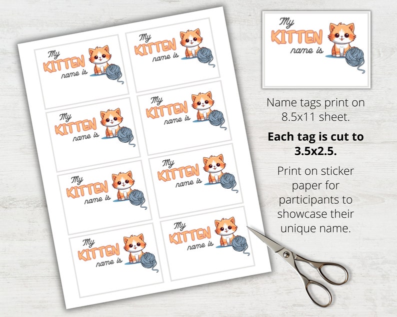 Kitten Name Game Printable, What's Your Kitten Name Game, Name ...