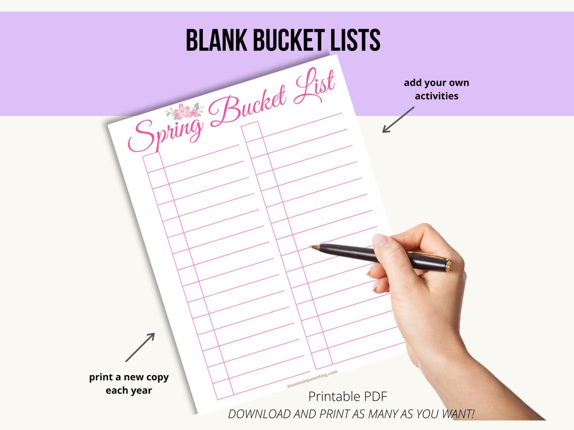Seasonal Bucket List Bundle Bucket Lists for Fall Winter - Etsy