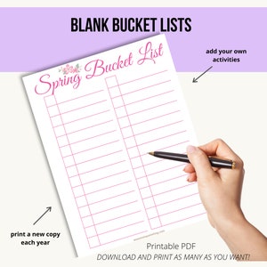 Seasonal Bucket List Bundle Bucket Lists for Fall Winter - Etsy
