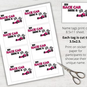 Race Car Name Game Printable, What's Your Race Car Name Game, Name ...