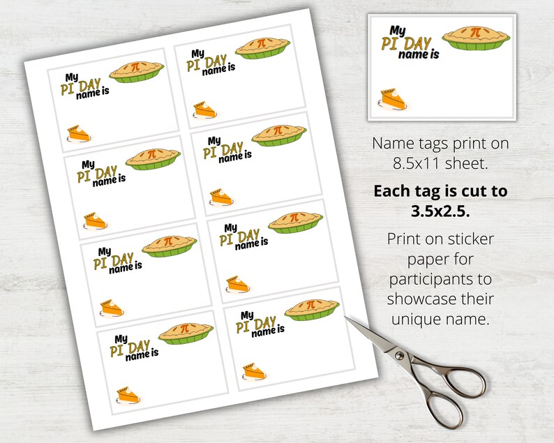 Pi Day Name Game Printable, What's Your Pi Day Name Game, Name ...