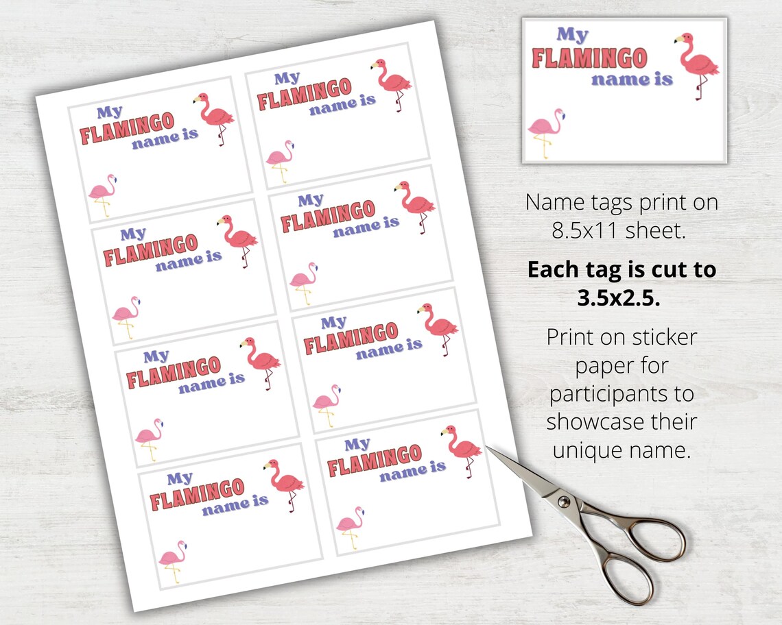 Flamingo Name Game Printable, What's Your Flamingo Name Game, Name ...