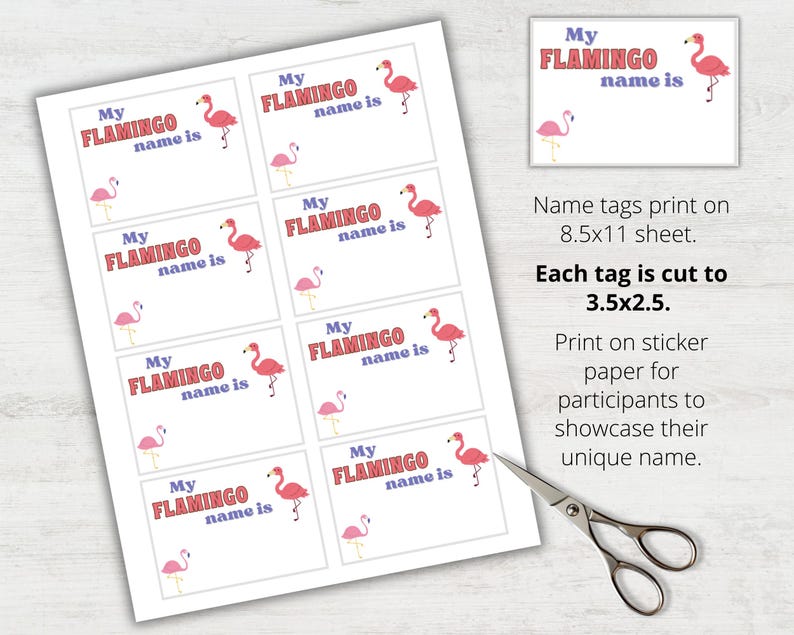 Flamingo Name Game Printable, What's Your Flamingo Name Game, Name ...