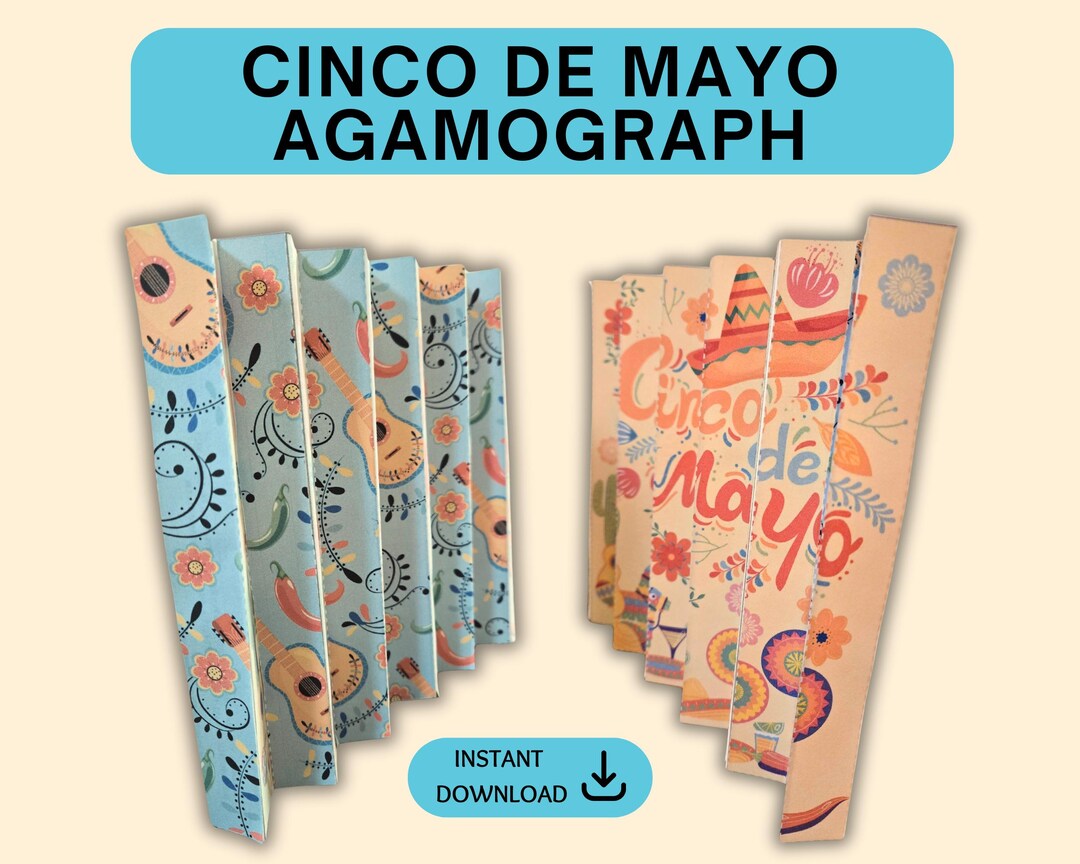 Cinco De Mayo Agamograph Craft, Cinco De Mayo Craft, Accordian Image ...