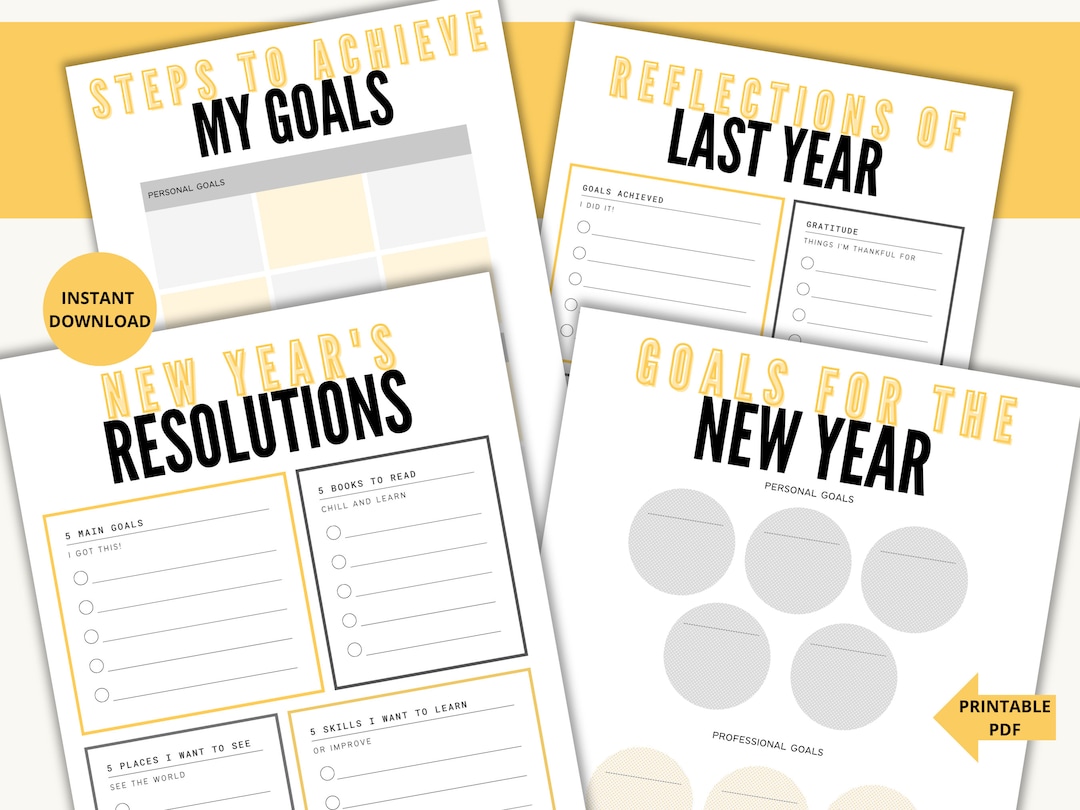 New Year Resolution, New Years Activity, New Years Game, Year in Review ...