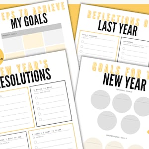 New Year Resolution, New Years Activity, New Years Game, Year in Review ...