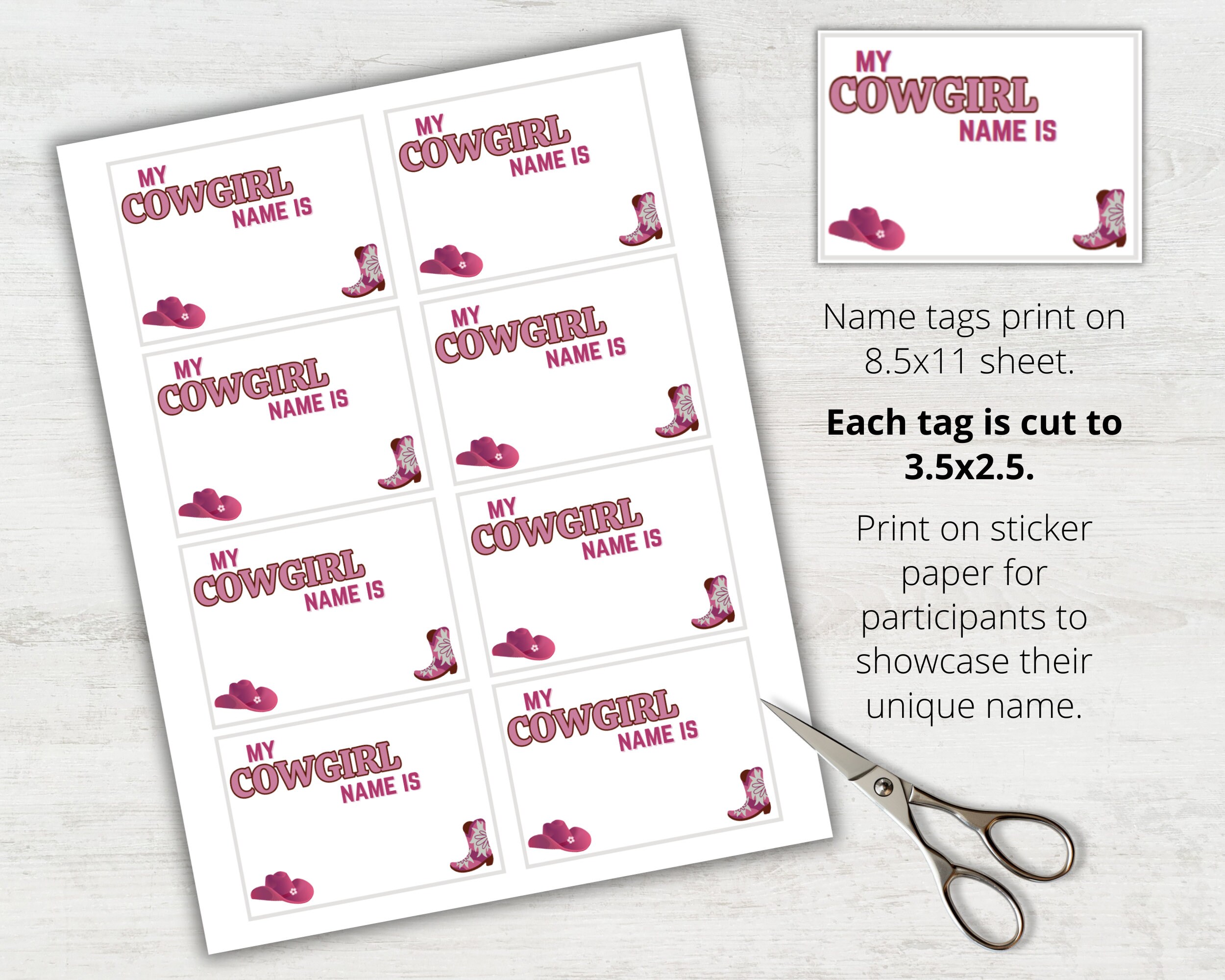Cowgirl Name Game Printable, What's Your Cowgirl Name Game, Name ...