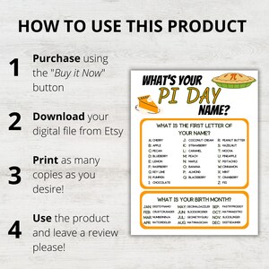 Pi Day Name Game Printable, What's Your Pi Day Name Game, Name ...