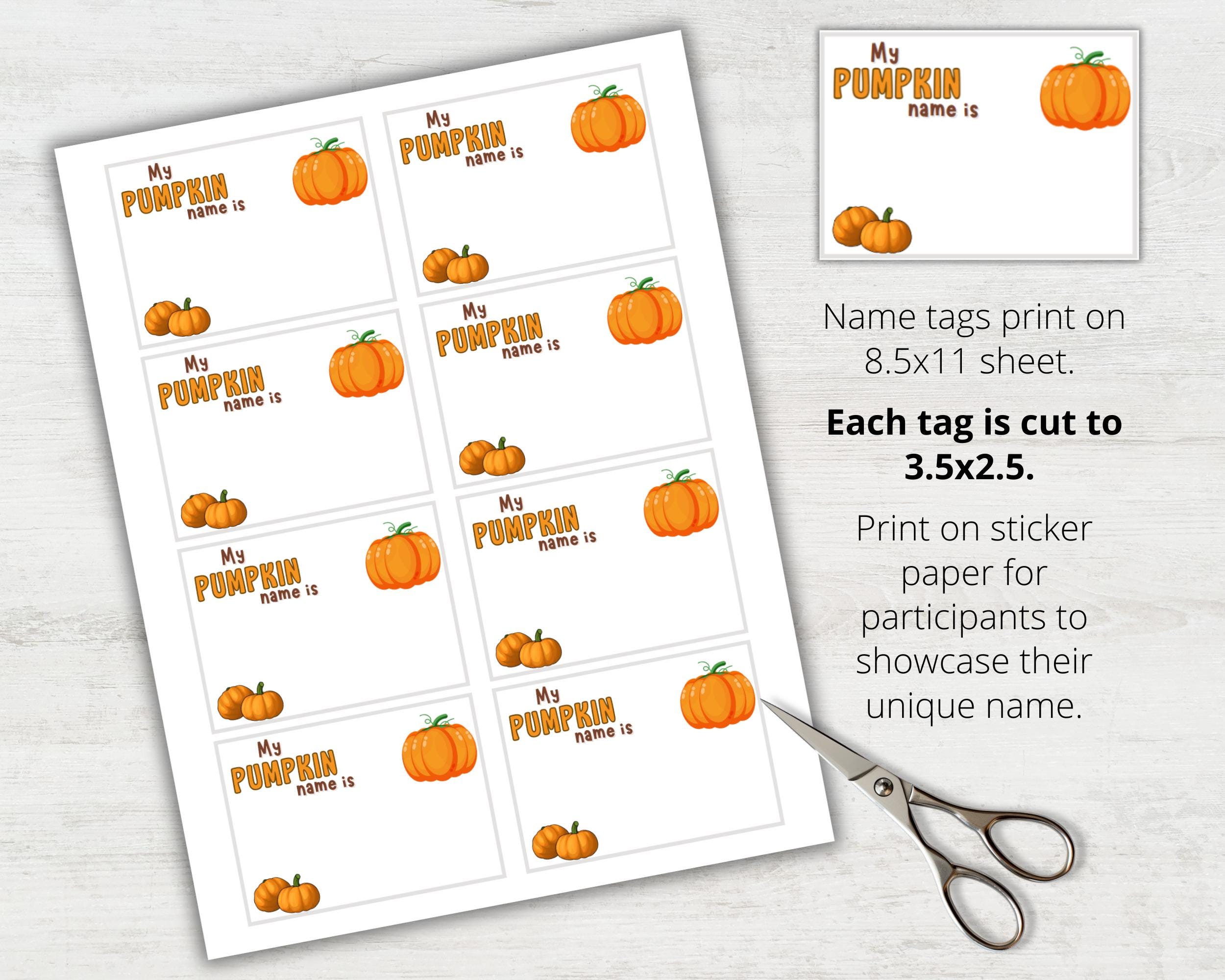 Pumpkin Name Game Printable, What's Your Pumpkin Name Game, Name ...