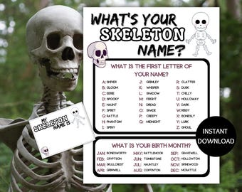 Halloween Name Game Printable, What's Your Halloween Name Game, Name ...