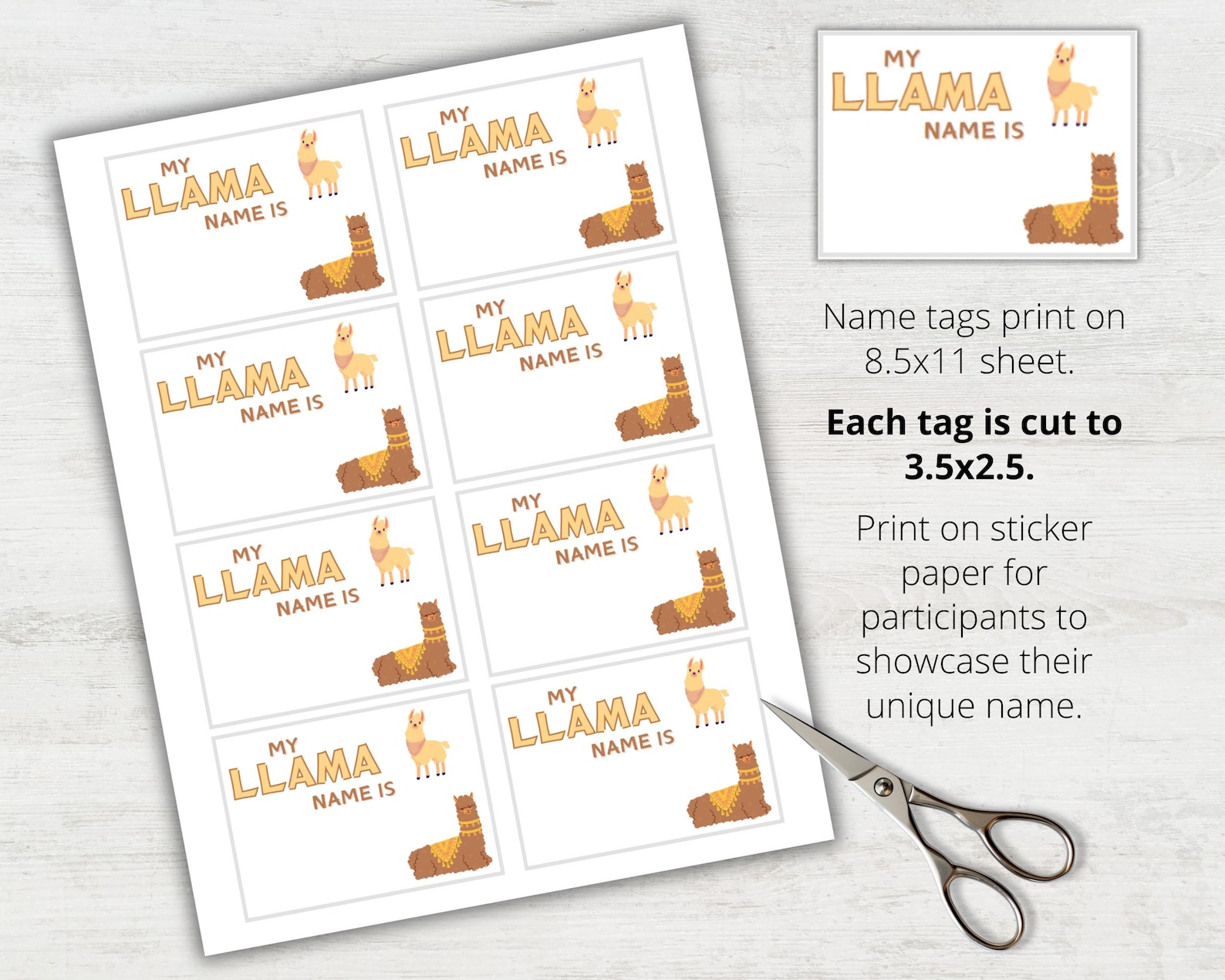 Llama Name Game Printable, What's Your Llama Name Game, Name Generator ...