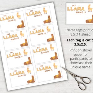 Llama Name Game Printable, What's Your Llama Name Game, Name Generator ...